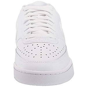 Nike Women's Court Vision Low Sneaker, White/White-White, 8.5 Regular US