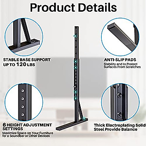 EZISE Universal TV Stand for All Brand 22"-75" TVs, Heavy Duty Table Top TV Legs/Feet with All Mount Hardware Include, fits All Brand TV Stand Base Replacement
