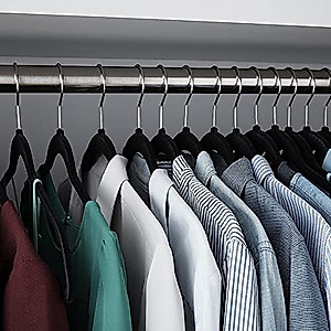 HangAroma Non-Slip Scented Velvet Hangers - Heavy Duty Clothes Hanger - Ultra Thin Space Saving 360 Degree Swivel Hook - Ideal for Coats, Jackets, Pants, & Dress - Mint - 6 Pack