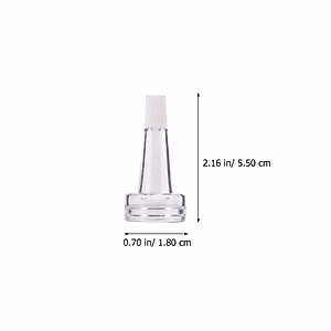 Beaupretty 100Pcs Glass Dropper Cap Serum Vial Trumpet Dropper Head Cap Eye Dropper Bottle Cap for Travel Test Sample Perfume Bottle