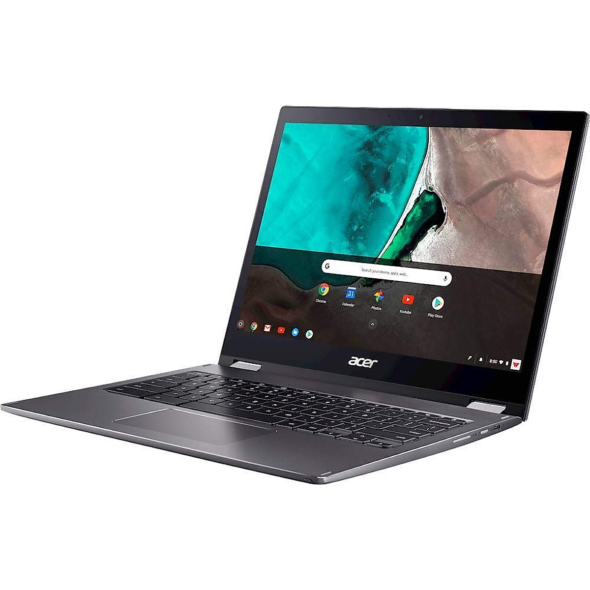Acer Chromebook Spin 13 CP713-1WN-55Ht 13.5" Touchscreen 2 in 1 Chromebook - 2256 X 1504 - Core i5 i5-8250U - 8 GB RAM - 64 GB Flash Memory - Gray - Chrome OS - Intel UHD Graphics 620 - in-Plane