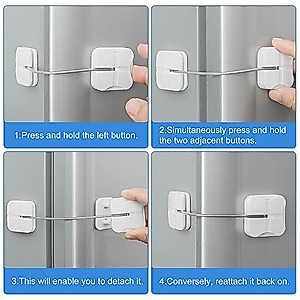 2 Pcs Child Safety Locks - Versatile Locks for Refrigerators, Cabinets, and Drawers - For Protecting Your Home
