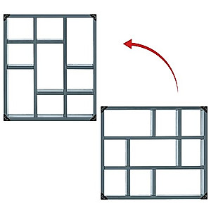 FIRMINANA Rustic Shadow Box,17.7-Inch Wall-Mounted (Vertical or Horizontal),9-Slot Rustic Wood Floating Shelves,Lightweight Solid Wood Display Shelf for Shot Glass (Walnut)