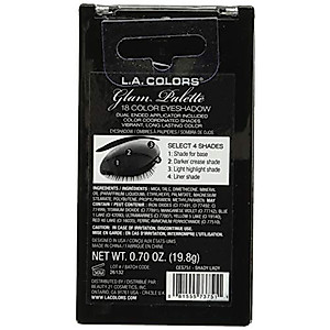 L.A. COLORS 18 Color Eyeshadow Palette, Shady Lady, 0.70 Oz,Powder