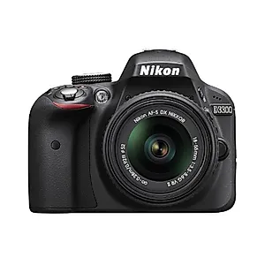 Nikon D3300 24.2 MP CMOS Digital SLR with Auto Focus-S DX Nikkor 18-55mm f/3.5-5.6G VR II Zoom Lens (Black)
