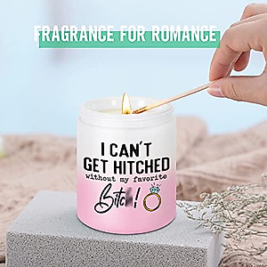 GSPY Candles, Bridesmaid Proposal Gifts, Funny Bridesmaid Gifts - Bridesmaid Candle Gift - I Can’t Get Hitched Without - Maid of Honor Proposal Gifts, Matron of Honor Gifts, Bridesmaids Gifts