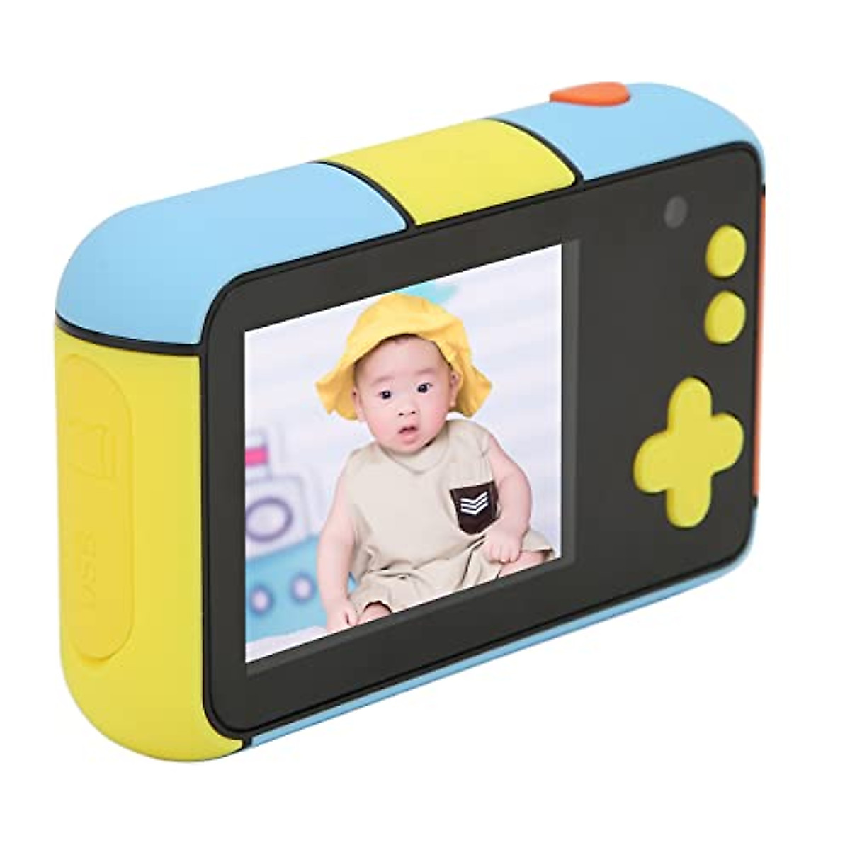 SALUTUY Dual Lens Child Camera, Dual Lens Camera 2.4 Inch HD Screen Mini Children Camera for Outdoor Game for Birthday Gift