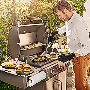 Magnetic Paper Towel Holder Black Stainless Steel Paper Tower Bar with Strong Magnetic Backing - for Kitchen, Grill, Toolbox, Garage, Shop（magnetic-1pair-black）