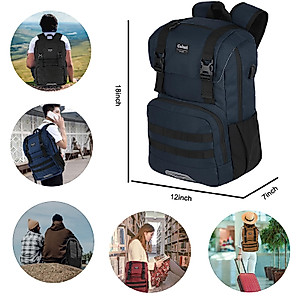 Travel Laptop Canvas Backpack Business Anti Theft Slim Durable with USB Charging Port, Water Resistant College School Computer Bag Gifts for Men & Women Fits 15.6 Inch Notebook