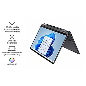 Lenovo Flex 5 - 14" 16:10 2K QHD (2240 x 1400) IPS 2-in-1 Touchscreen Laptop, AMD 8-Core Ryzen 7 5700U(>i7-10710U), Webcam, Fingerprint, Type-C, Wi-Fi 6, Win 11, 16GB RAM, 512GB PCIe SSD, w/HDMI Cable
