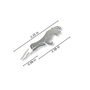 Titagail Multi-function Mini Pocket Folding Kinife,TC4 Titanium Leopard knife