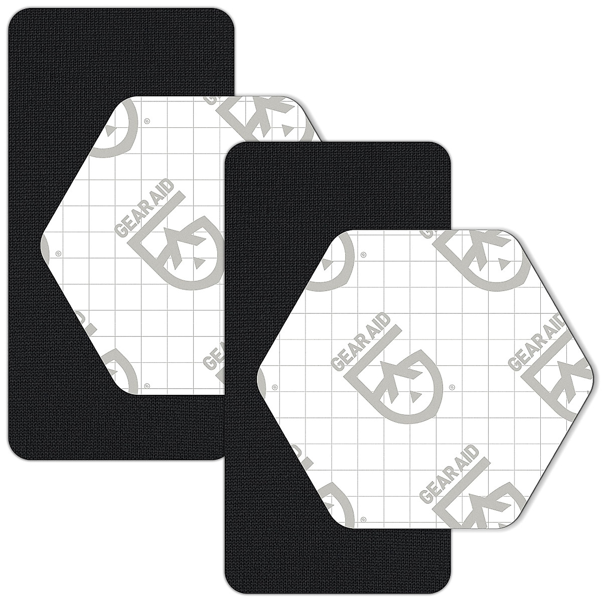 Gear Aid Tenacious Tape GORE-TEX Fabric Patches , Black, 3” Round & 2” x 4” Rectangle, 2 Count (Pack of 2)