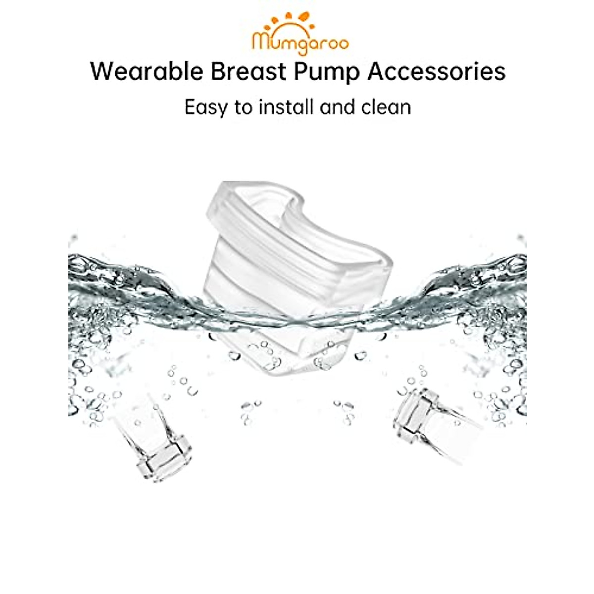 Mumgaroo Hands Free Breast Pump Accessories, Silicone Diaphragm * 1 and Duckbill Valve * 2 for Mumgaroo Wearable Breast Pump, Also Compatible with Momcozy M1, MomMed S18/S21, MISSAA S18/S21