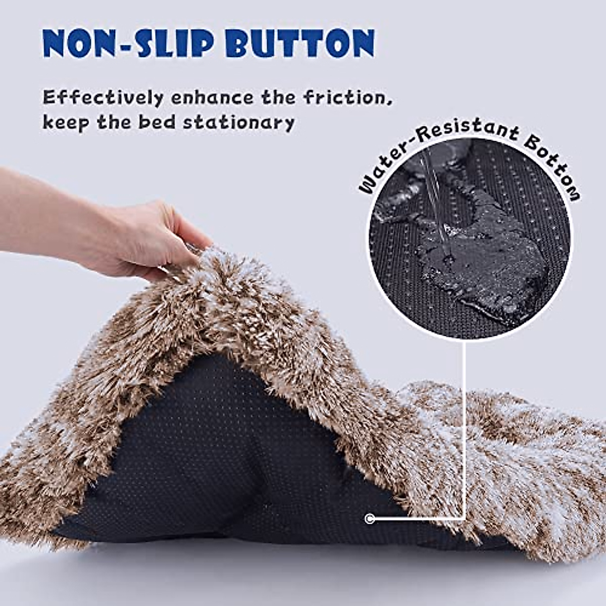 ULIGOTA Dog Bed Crate Pad for Large Dog 36 inch Dog Crate Beds for Large Dogs, Deluxe Plush Anti-Slip Pet Beds, Fulffy Kennel Pad