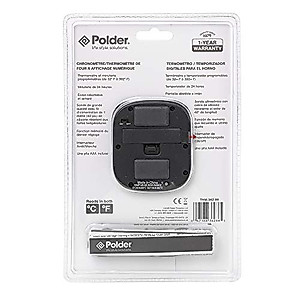 Polder Classic Combination Digital In-Oven Programmable Meat Thermometer and Timer