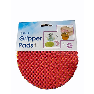 Generic Round Multi-Purpose Jar Gripper Pad Bottle Lid Opener, 6 Piece Set, Colors May Vary, Pads