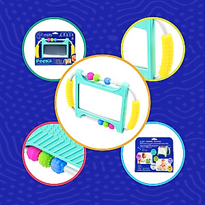 MOBI PEEKA TUMMY TIME MIRROR - Baby Essentials for your baby - Tummy Time Mat - Baby Toy 0-6 months - Shatterproof Mirror for Baby BPA + Phthalate Free Food Grade Silicone - Baby Mirror Tummy Time Toy