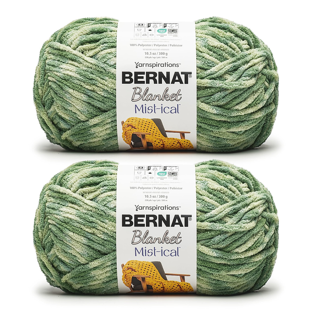 Bernat Blanket Mist-ical Fresh Green 2 Pack of 300g Yarn