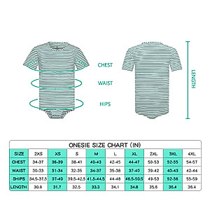 Landofgenie Mens Striped Onesie Pajamas Press Button Crotch Shirt Bodysuit Short Sleeve One Piece Bodysuit White 3XL