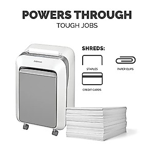 Fellowes LX21M 16 Sheet P-4 Micro-Cut, Heavy Duty Paper Shredder for Office, 100% Jam Proof (White)