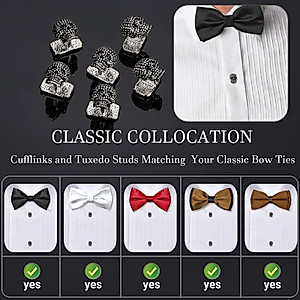 Mens Cufflinks and Tuxedo Studs Set in Gift Box, Easy to Wear, Gifts or Jewelry for Men, Wedding Accessories, Designed by HAWSON.