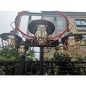 USB Recharging Super Bright Retro Campsite Lantern Outdoor Camping Hiking Fishing Tent Night Light Lamp Stepless Dimming 3 Modes Adjustable Waterproof (Gold & Black)