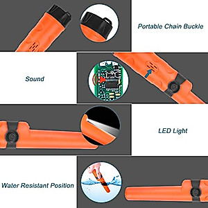 Kuman Pin pointer Water Resistant Metal Detectors with Holster Treasure Hunting Unearthing Tool Accessories Buzzer Vibration Automatic Tuning KW30