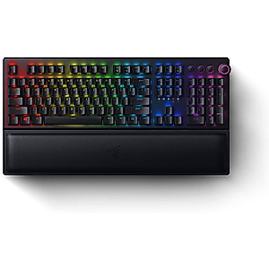 Razer BlackWidow V3 Pro Mechanical Wireless Gaming Keyboard: Yellow Mechanical Switches - Linear & Silent - Chroma RGB Lighting - Doubleshot ABS Keycaps - Transparent Switch Housing - Bluetooth/2.4GHz