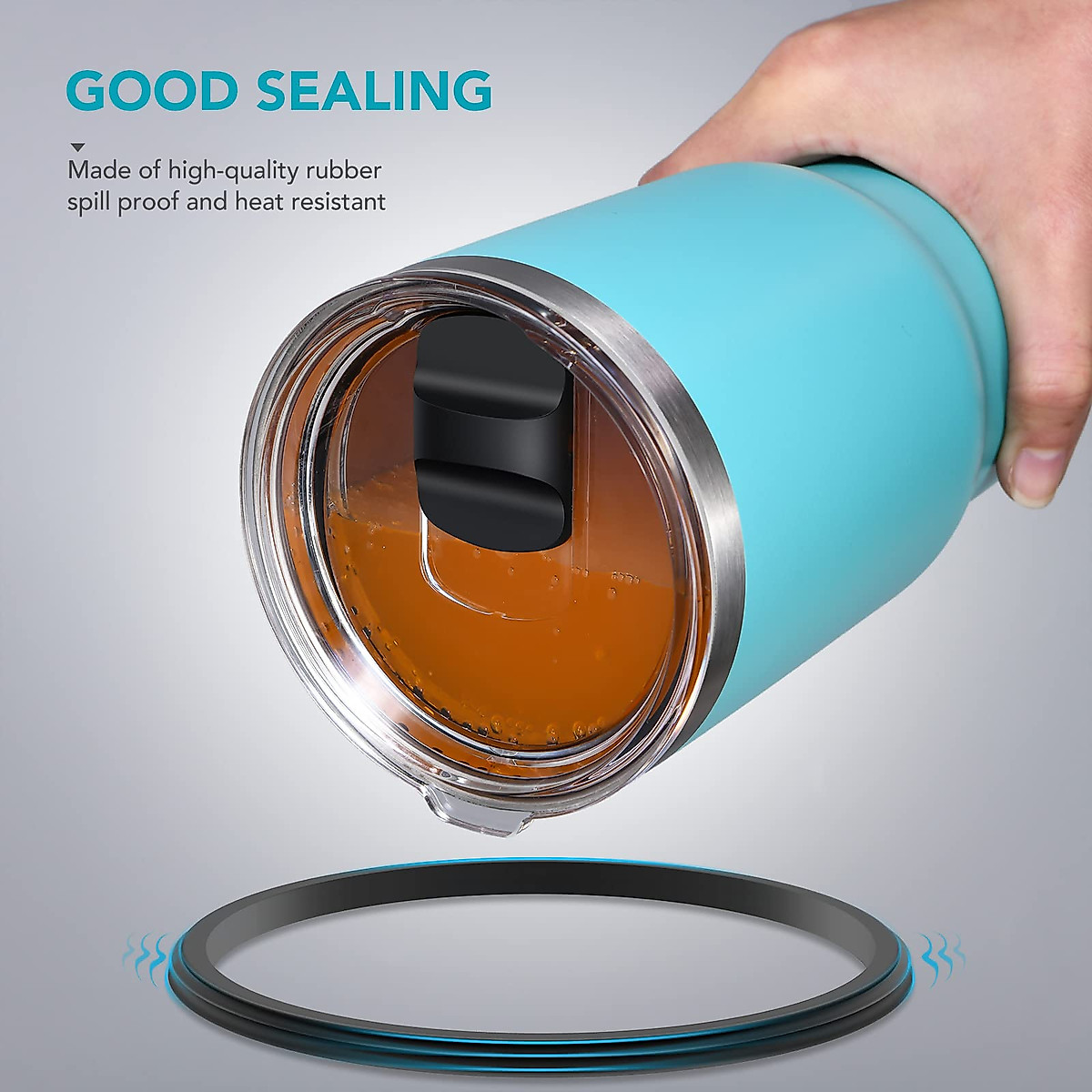 30 oz Tumbler Lid, Replacement Lids Compatible for YETI 30 oz Tumbler, 14 oz Mug and 35 oz Straw Mug, 2 Pack Travel Spill Proof Cup Lids Covers with Magnetic Slider Switch, BPA Free