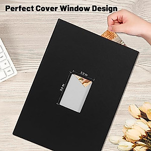 Photo Album 4x6 360 Photos with Memo, 4x6 Photo Album Leather Frame Cover, Acid Free Wedding Photo Album 4x6 with Writing Space for Wedding Kids Family Holiday Baby Engagement, Baby Photo Album, Black