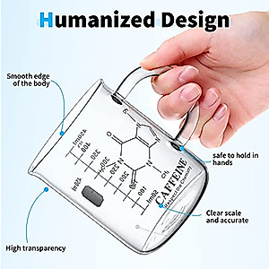 PSZEZNZ Caffeine Beaker Mug,Caffeine mug, Funny coffee mug,Coffee Mugs,Measuring for Coffee, Graduated Beaker Mug with Handle16 oz (450ml)