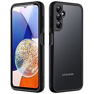JETech Matte Case for Samsung Galaxy A14 5G 6.6-Inch (Not for A14 4G), Frosted Translucent Back Protective Slim Phone Cover, Anti-Fingerprints (Black)