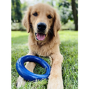Tuff Pupper SuperChewy Tough Dog Ring Toy Strong Natural Rubber | Dog Chew Toy for Aggressive Chewers | Durable Tug Toy | Strong Dog Ring Toy | Large Breed Tested