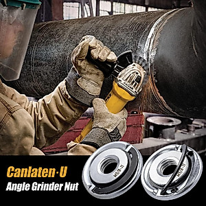 Canlaten·U Angle Grinder Nut - Grinder Tool Angle Grinder Flange Nut Grinder Machine Quick Change Locking Nut Replacement for Angle Grinder Parts 5/8"-11 Thread (1, M5/8"-11)