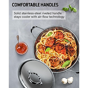 Cooks Standard 18/10 Stainless Steel Stockpot 12-Quart, Classic Deep Cooking Pot Canning Cookware with Stainless Steel Lid, Silver