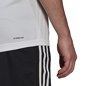 adidas Men's AEROREADY Designed 2 Move Sport 3-Stripes Tank Top, White, X-Small