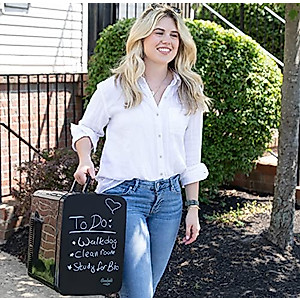 Cooluli Vibe Mini Fridge for Bedroom - With Cool Front Magnetic Blackboard - 15L Portable Small Refrigerator for Travel, Car & Office Desk - Plug In Cooler & Warmer for Food, Drinks & Skincare (Black)