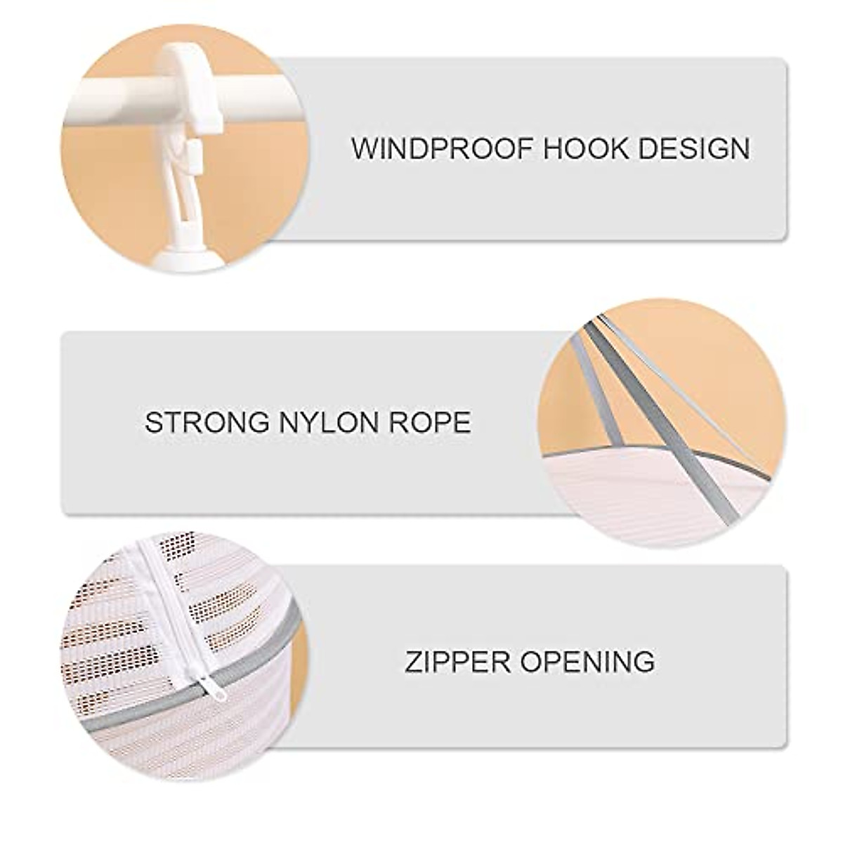 Bakidn Herb Drying Rack 3 Layer Hanging Mesh Net for Plants Hanging Drying Fish Net Foldable Hanging Mesh Dryer for Buds, Fruits, Hydroponics Flowers, Vegetables, Fish, or Clothes, Doll