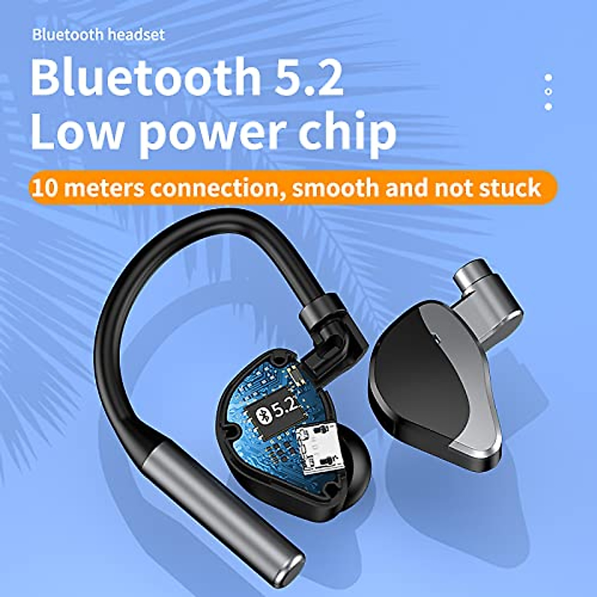 Ipx5 Waterproof Single Touch-Control Wireless Bluetooth 5.2 TWS-Headphones, Wireless Car Driving Headset , Phone Calls and Control Music Play by One Button, Compatable with iOS Android Phones