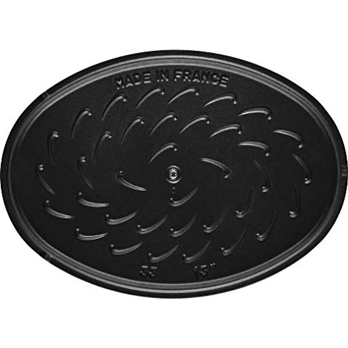 Staub 40501-125 Fish Signature Oval Hot Plate Lamer Two-Handed Cast Iron Pot, Induction Compatible