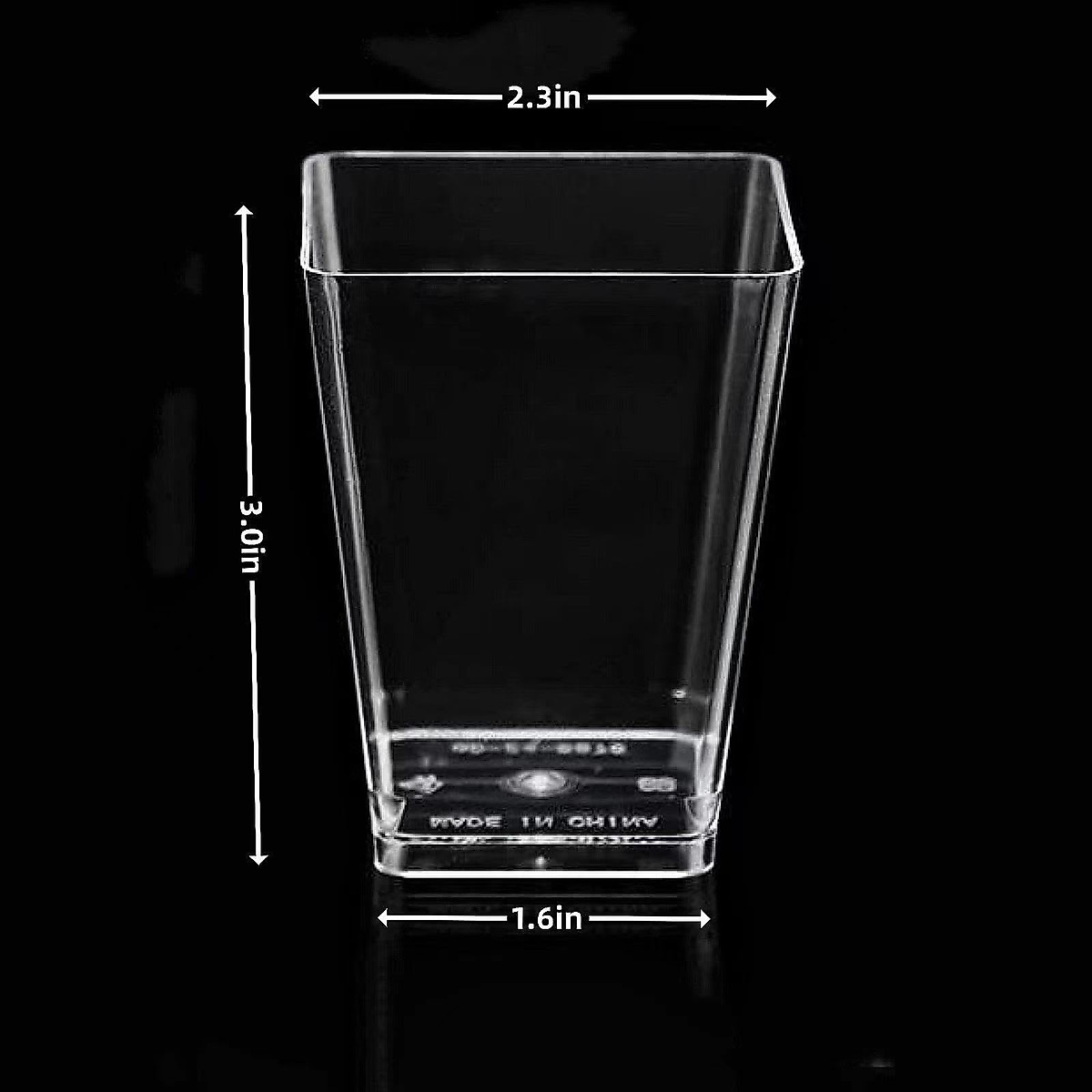 KETWOD 5-ounce transparent square dessert Cups (50 dessert Cups+50 Spoons)