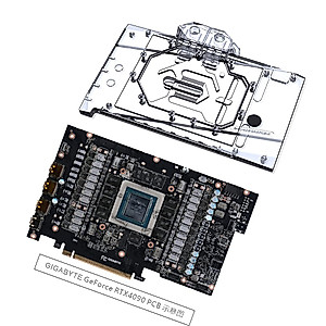 Copper GPU Water Cooling Block GPU Waterblock Graphics Card Water Cooling Block for Gigabyte Aorus GeForce RTX 4090 Master Gaming (5V ARGB RBW Aura Effect LED Lights GPU Block with Backplate)