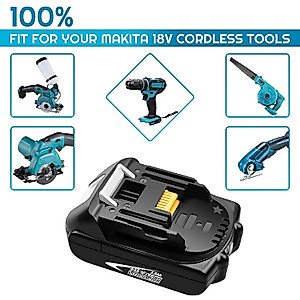 2PACK 3000mAh BL1860B Replacement Battery and Charger for Makita 18V Battery Lithium-ion Compatible with Makita 18 Volt Battery BL1860 BL1850 BL1850B BL1840 BL1840B BL1830 BL1830B BL1815 Dual Charger