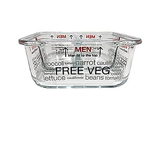 Portion Perfection Portion Control Container - Glass Meal Prep Containers Reusable for Food/Lunchbox 3pk, Oven-safe, 3 Compartment with Lids, Practical Weight Control, Clear Instruction Guide