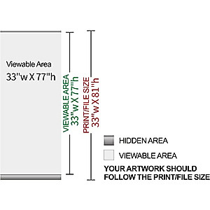 6 pack,33'' X 81'' Retractable Roll Up Banner Stand,business,Wedding,Pop Up Trade Show Sign Display,store sign display(Hardware only), Silver