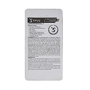 S SYUU Front and Rear Ceramic Brake Pad compatible with Can am Spyder RS SE5/SM5/Phantom Black 08-09 FA474F FA473R