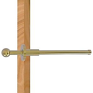 Allied Brass 13895441155 TD-23-SBR Traditional Pullout Garment Rod, 10-Inch, Satin Brass