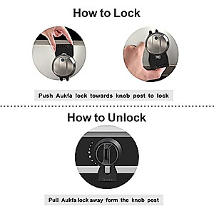 Gas Stove Baby Proof Knobs Locks (6 Pack), Aukfa Child Proofing Oven Knob Lock – No Tools Needed(Black)