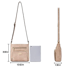 CLUCI Backpack Purse for Women Fashion Crossbody Bag Purse for Women Multi Pockets Vegan Leather Handbags Travel Designer Vintage Ladies Shoulder Bags Light Brown