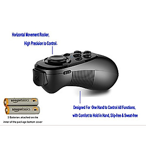 VR Remote Controller Gamepad Bluetooth Control VR Video, Game, Selfie, Flip E-book/PPT/Nook page, Mouse, in Virtual Reality Headset PC Tablet laptop iPhone Smart Phone